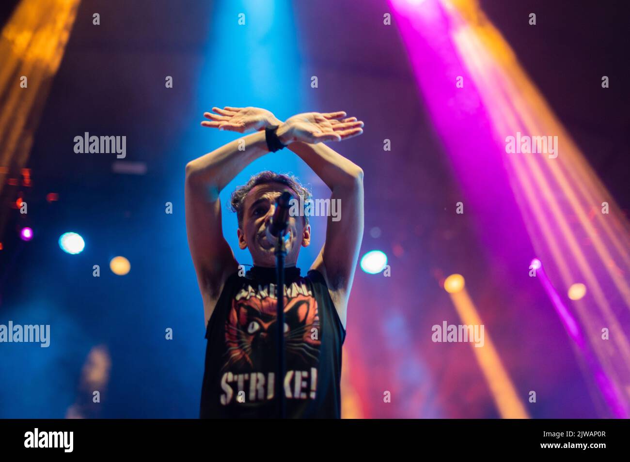 Mexican band Cafe Tacvba performing live at Vive Latino 2022 Music ...