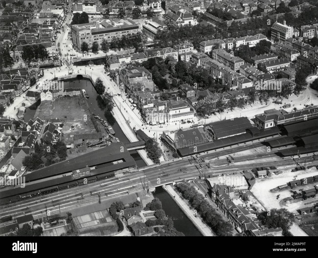Aerial photo of the neighborhood station of the N.C.S. in Utrecht (left ...