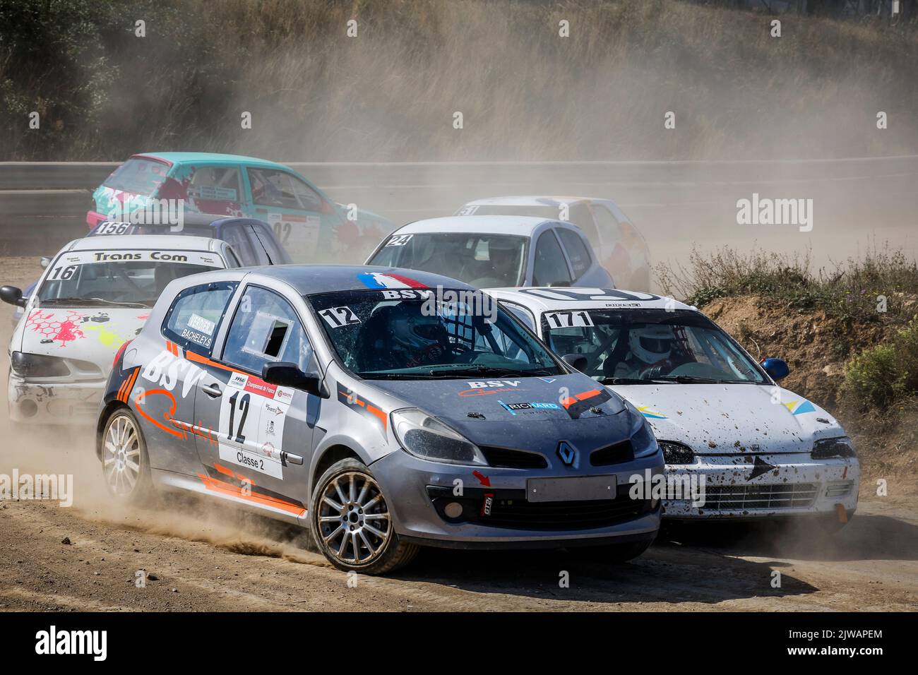 12 BACHELEY Sebastien, Renault Clio 3 RS, action, 171 COURBE Christophe ...