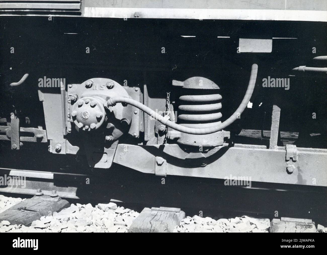 Image of the cable for the ATB (automatic train influence) under a ...