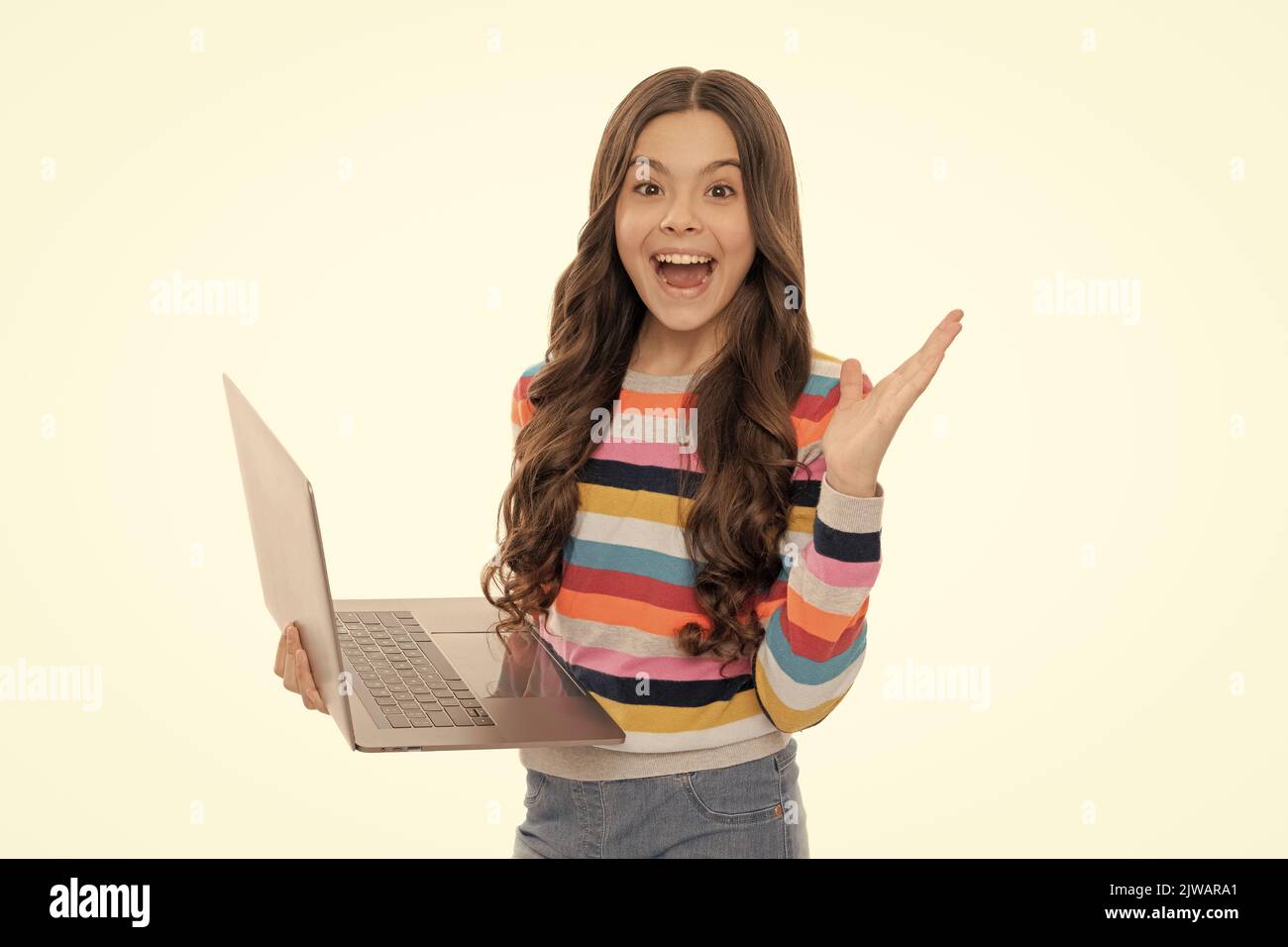 good results. modern communication. check email. amazed child study ...