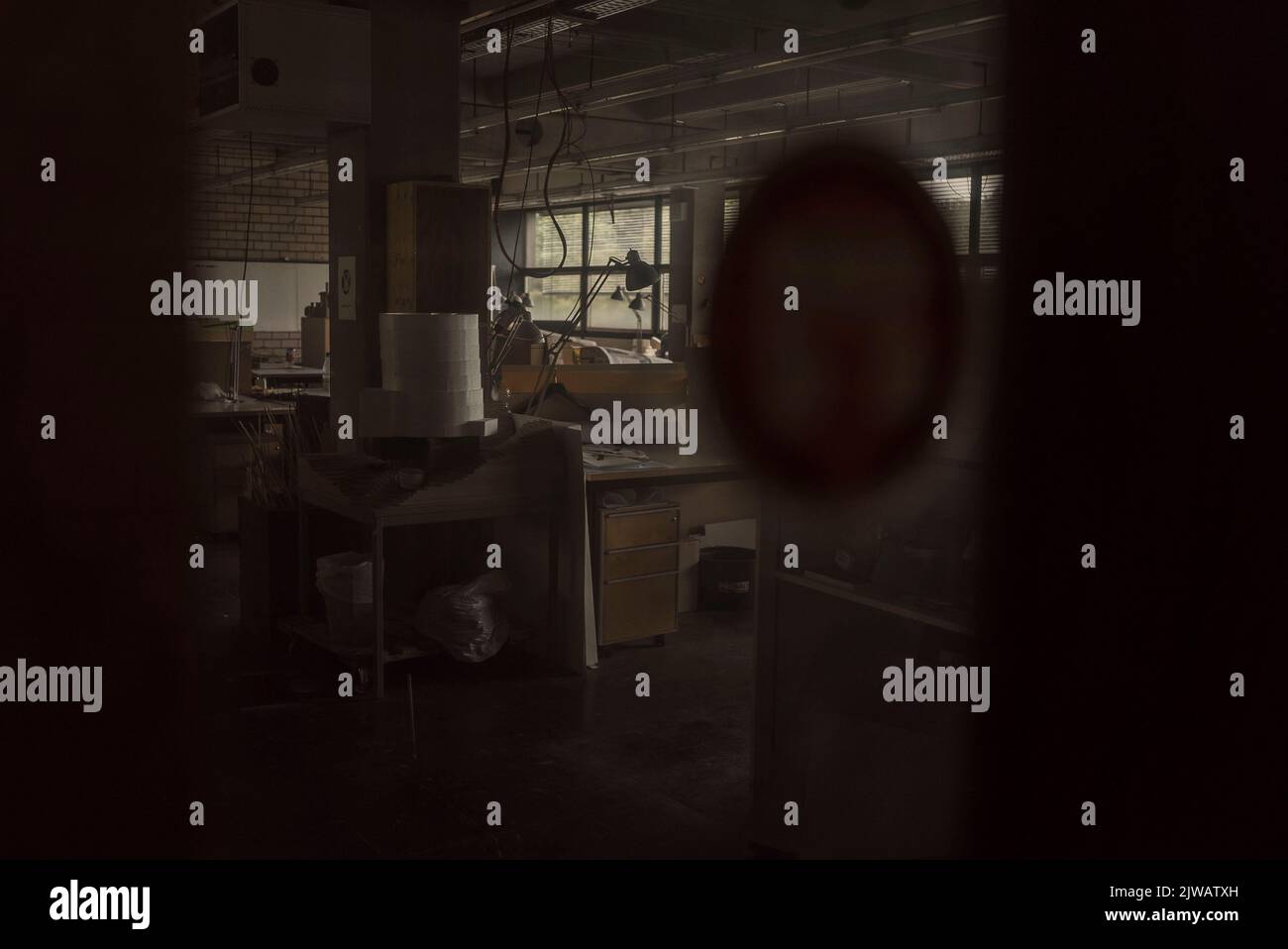 The interior of an old abandoned office space Stock Photo - Alamy