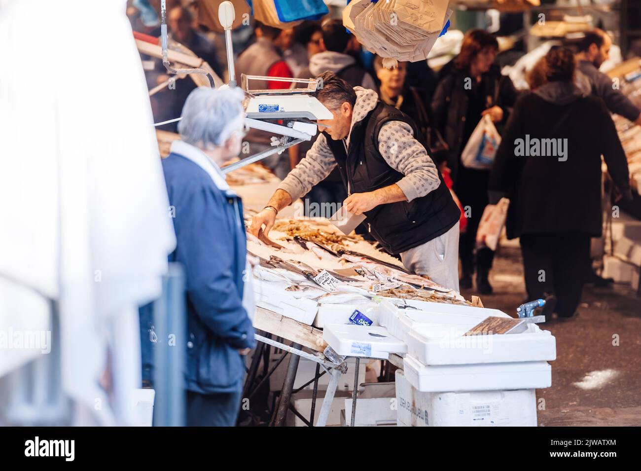 Greece thessaloniki fish market hi-res stock photography and images - Alamy