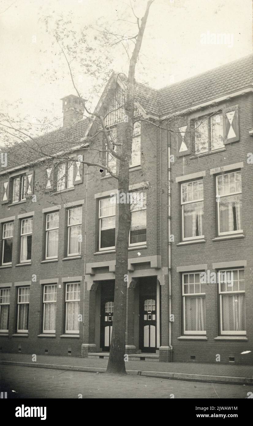 View of the facades of a few houses in the Willem van Noortstraat in ...