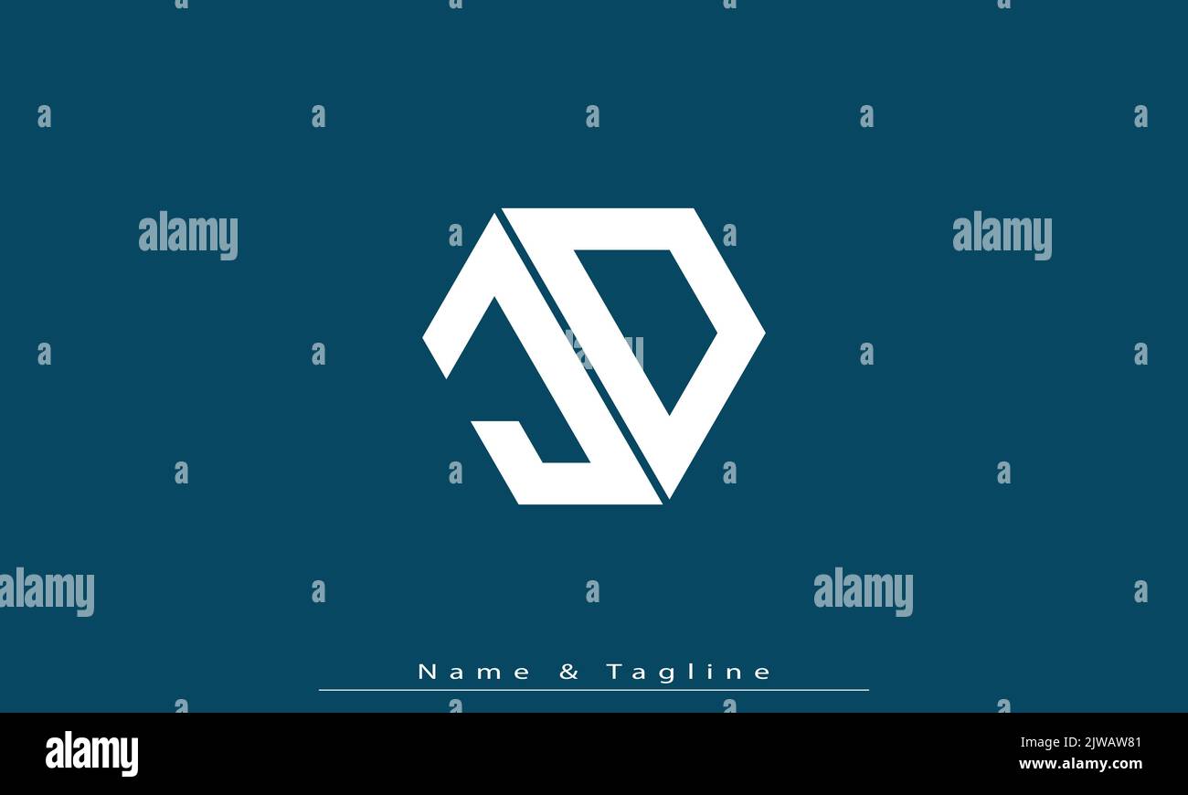 Alphabet letters Initials Monogram logo JD , DJ Stock Vector Image ...