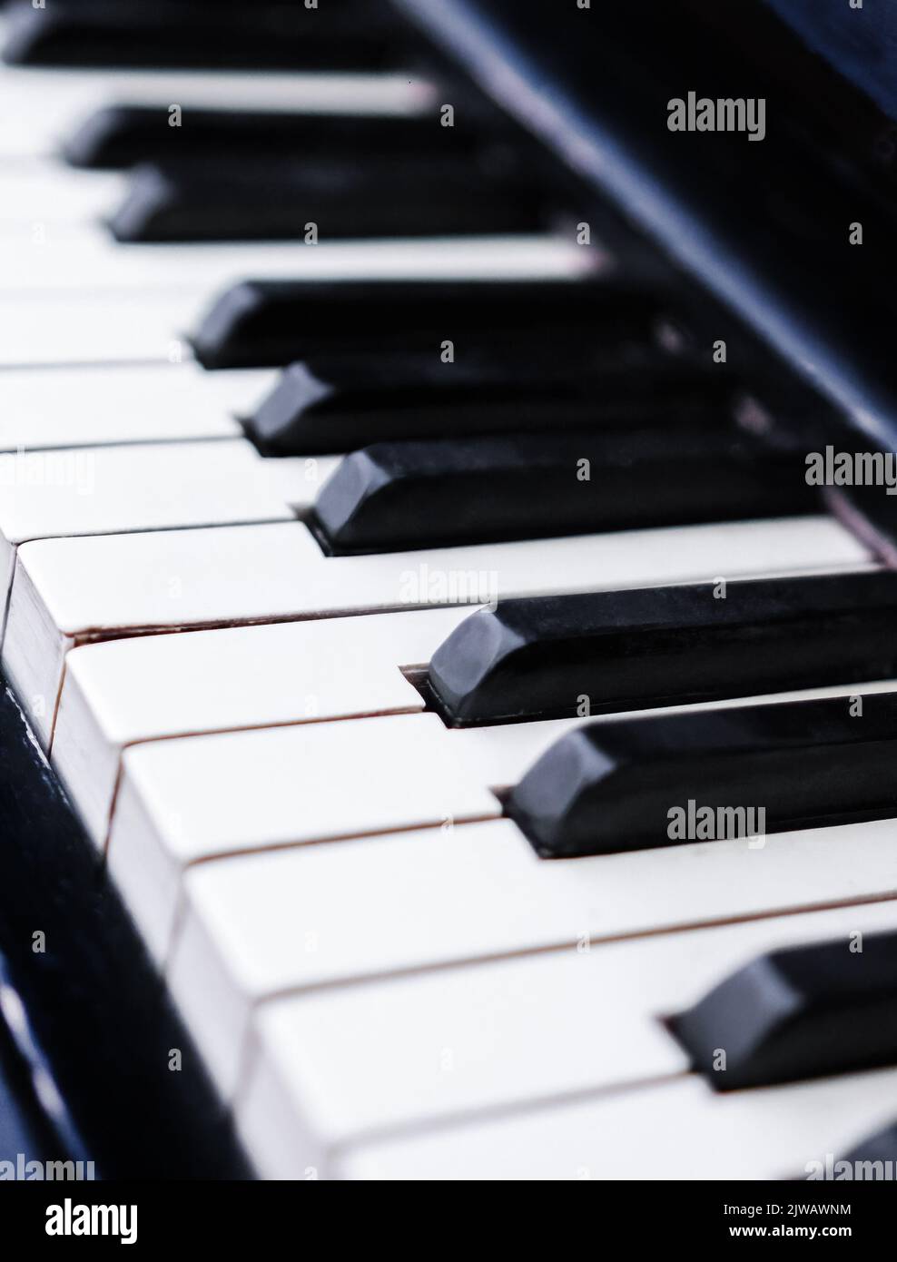Old piano. piano keys closeup monochrome. grand piano Stock Photo - Alamy