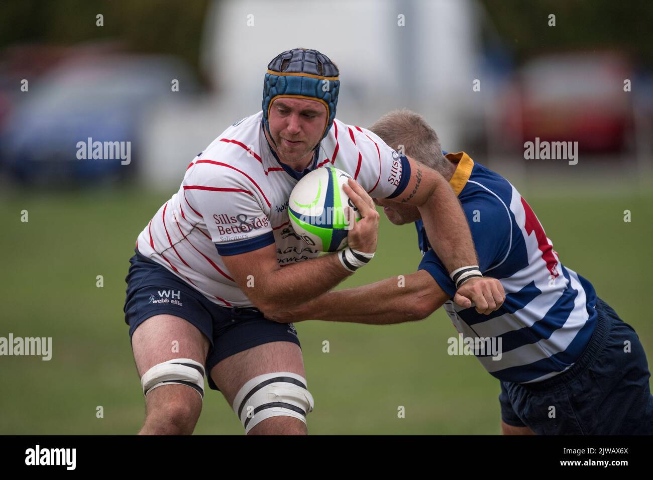 English amateur Rugby Union players playing in a league game Stock ...