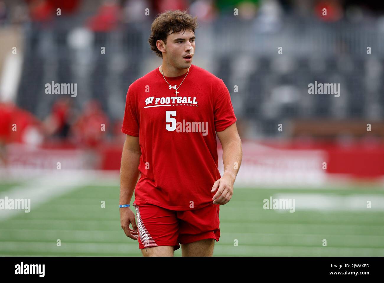 Madison, WI, USA. 3rd Sep, 2022. Wisconsin Badgers quarterback Graham ...