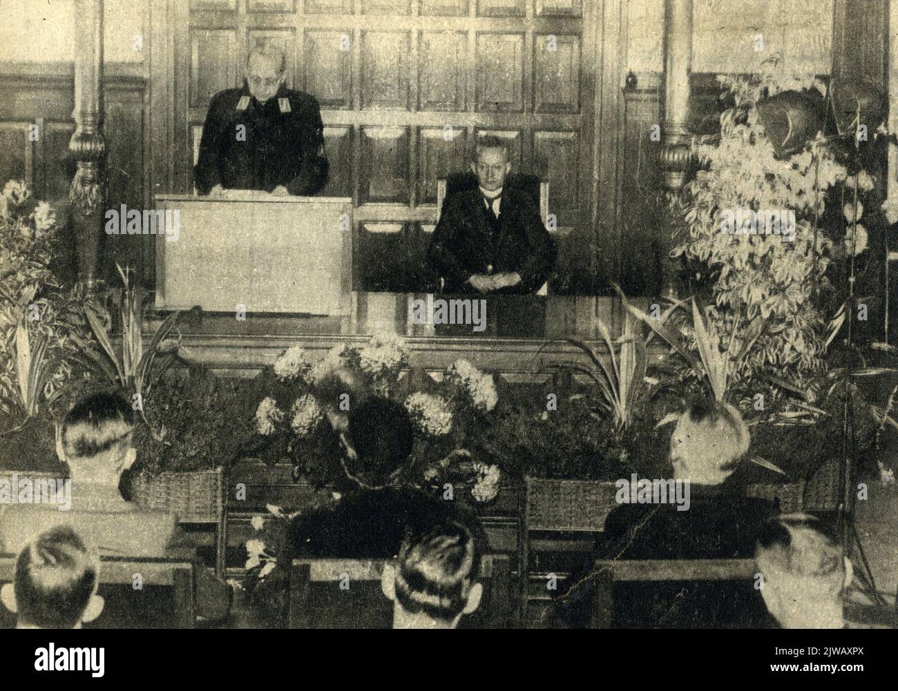 Image of Dr. W.B. Engelbrecht during his speech at his installation as ...