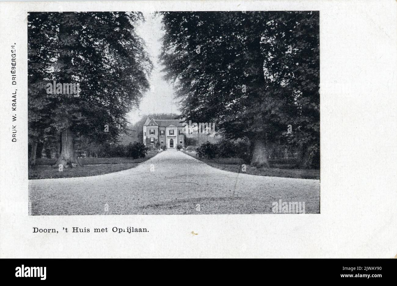 View of the driveway in the park of the Huis Doorn in Doorn from the ...