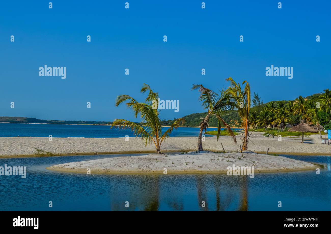 Beautiful ,pristine and Turquoise Maputo beach at Bilene with a lagoon ...