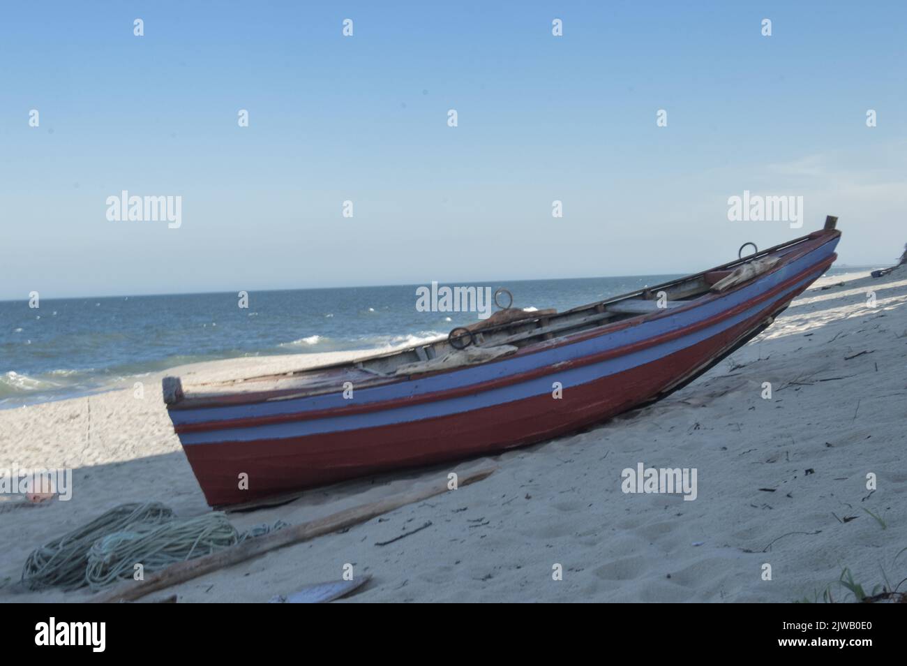 Colorful Boat at Macaneta beach in Maputo Mozambique Stock Photo - Alamy