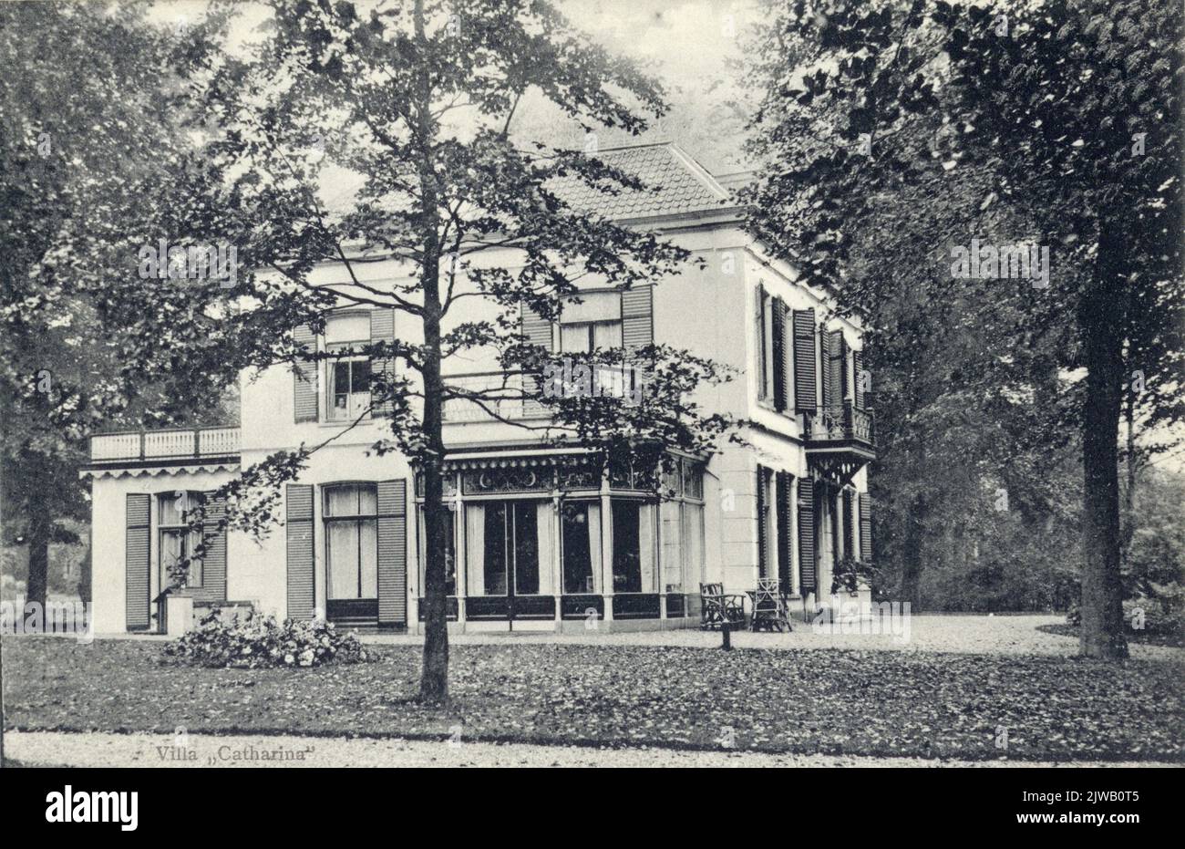 View of the front and left side of the Catharina house in Baarn Stock Photo - Alamy