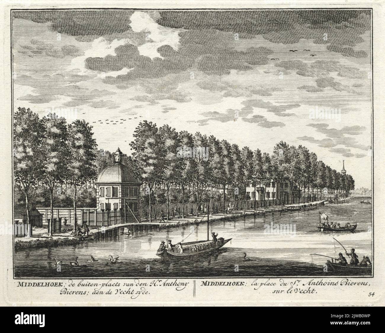 Middelhoek; The outdoor plaets of the Hr. Anthony / Bierens; Aen de ...