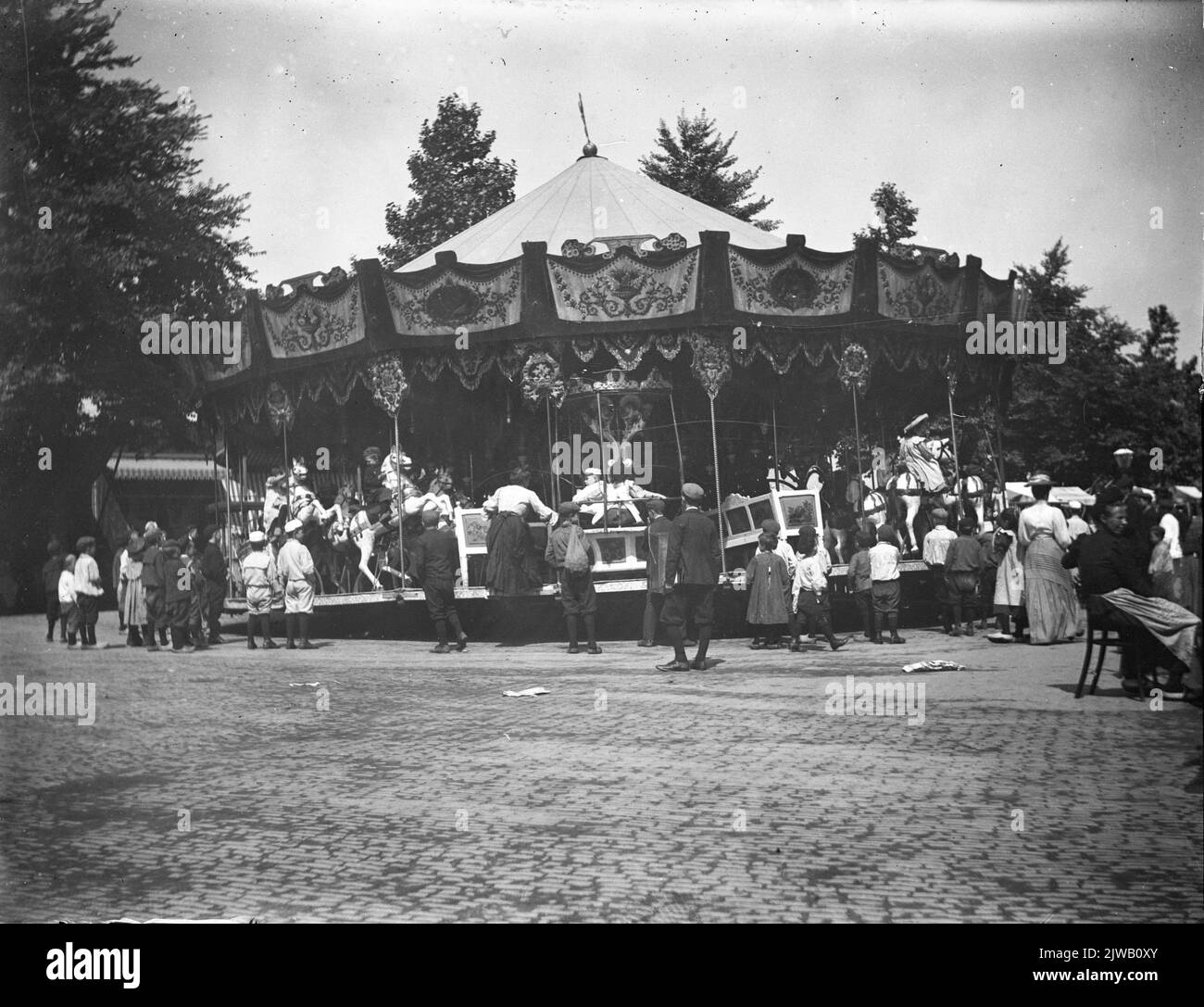 Image of a merry -go -round at the fair at Vredenburg in Utrecht Stock ...