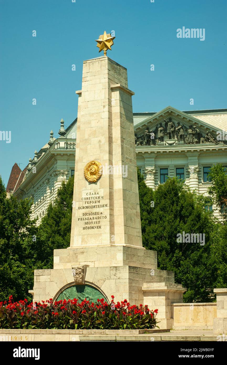 This is the Russian Soviet Heroic monument in Budapest, Hungary ...