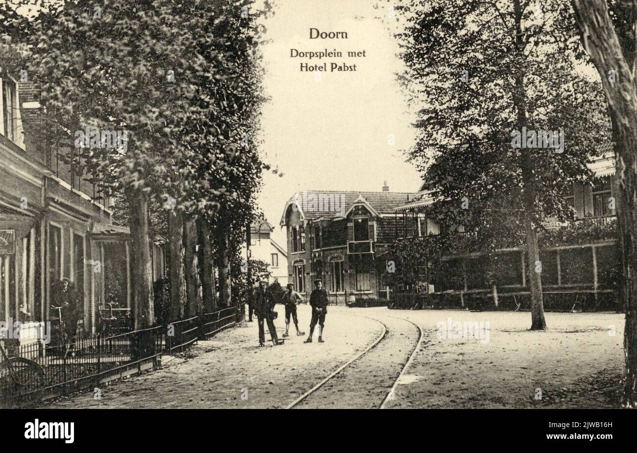 View of the Dorpsplein in Doorn from the west, with the front of the ...