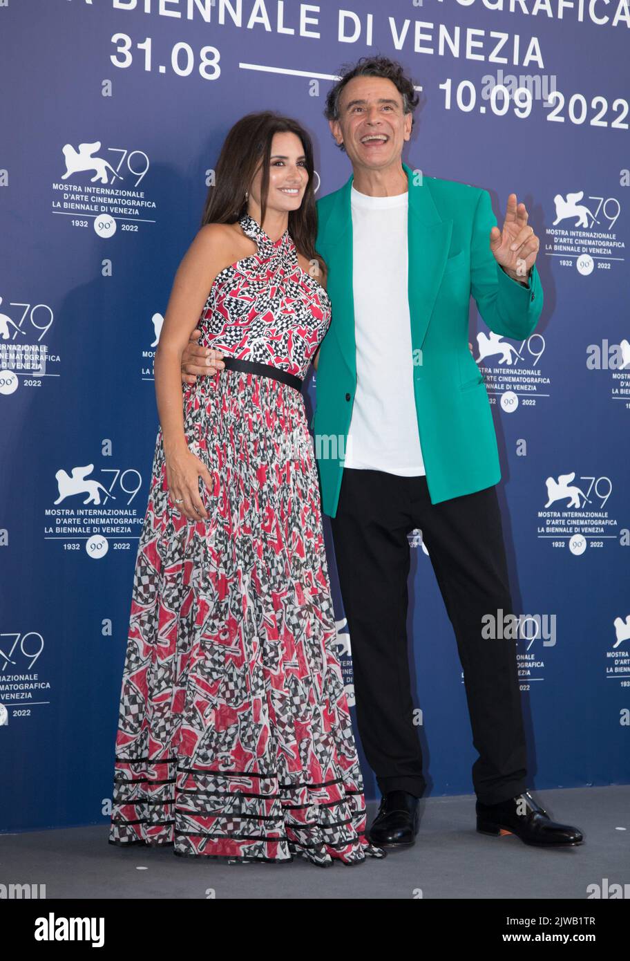 VENICE, ITALY. September 4, 2022: Penelope Cruz & Vincenzo Amato at the ...