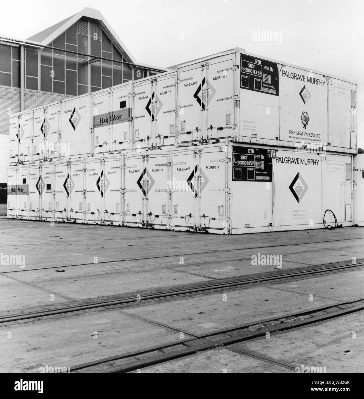 Image of the transhipment of containers on the Europe container ...