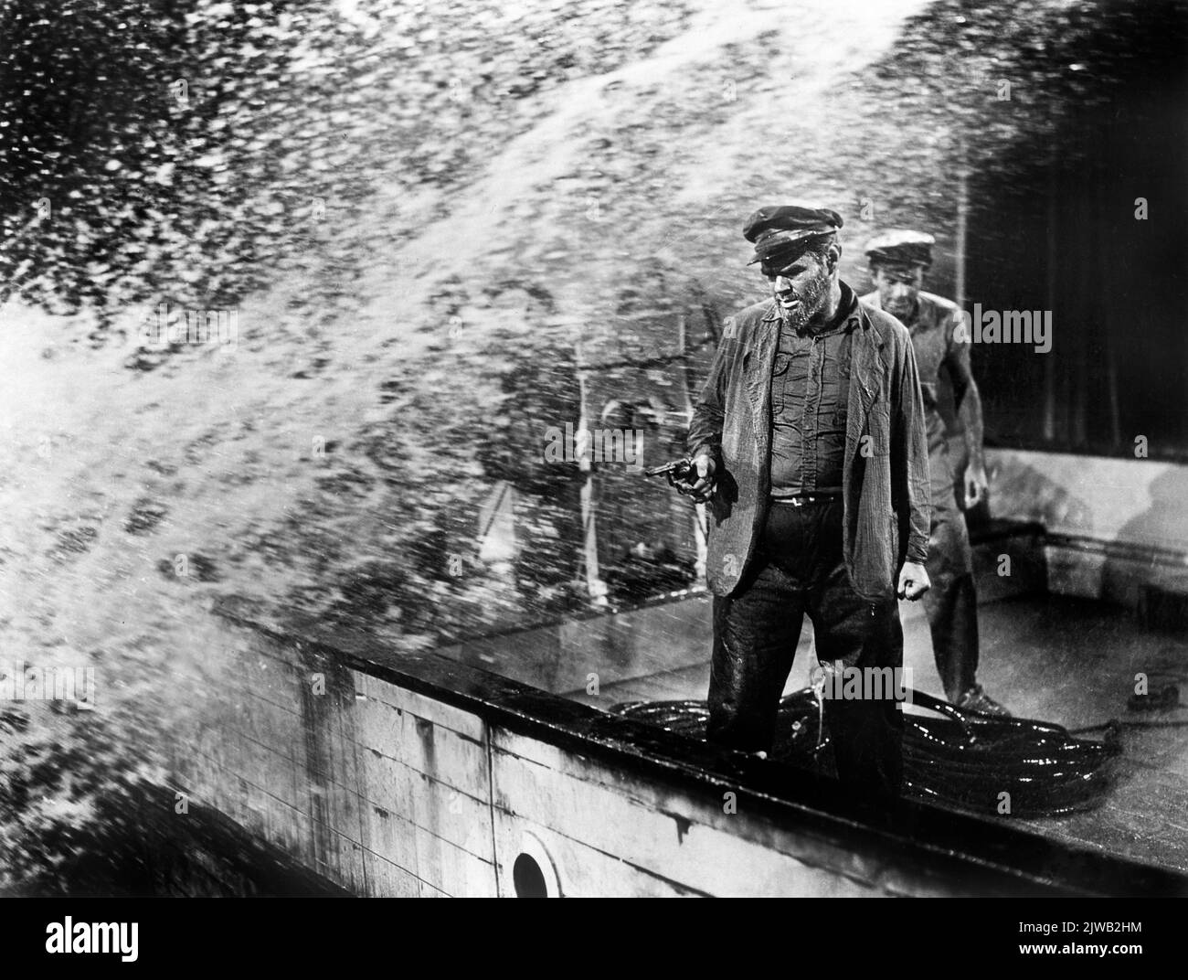 George Mathews, on-set of the Film, "City Beneath The Sea", Universal ...
