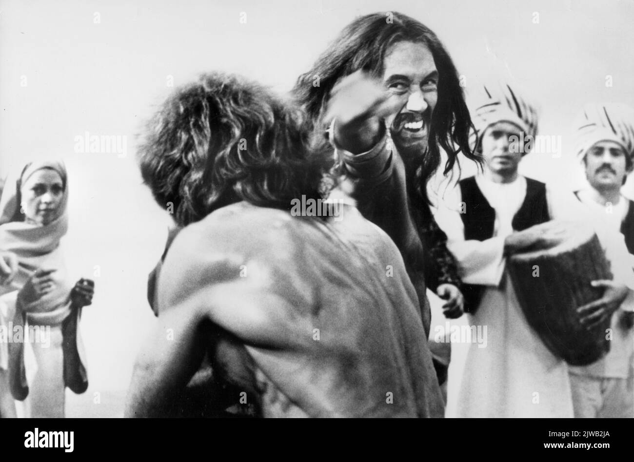 David Carradine, Jeff Cooper (rear view), on-set of the Film, "Circle ...