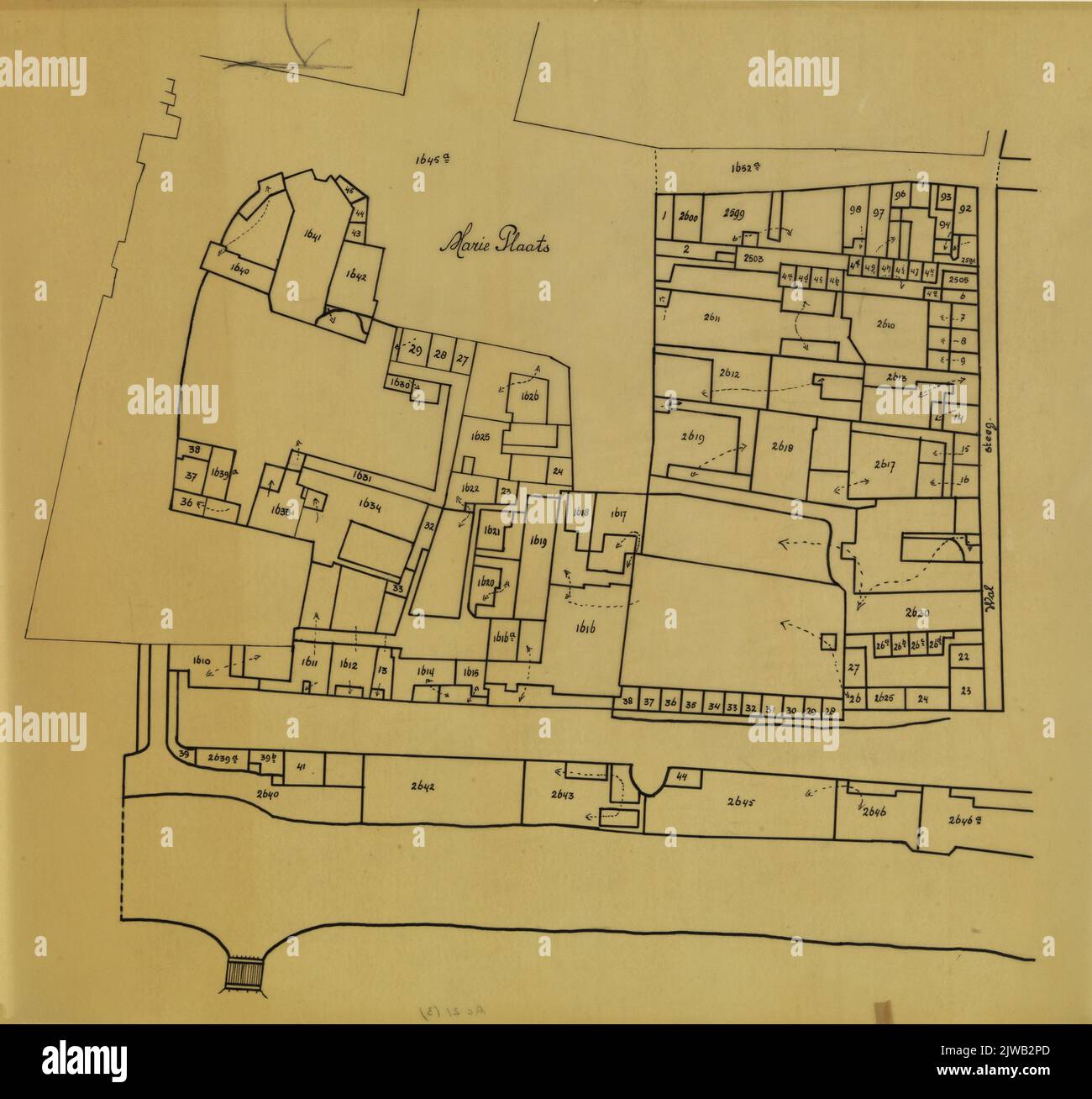 Cadastral extract from the municipality of Utrecht, Section C, the site ...