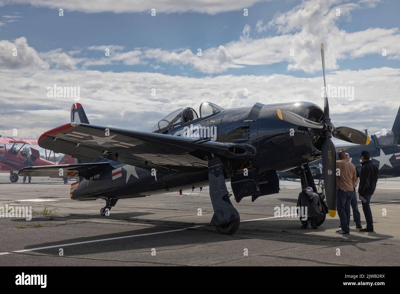 Grumman F8F Bearcat at Boundary Bay BC Canada Stock Photo - Alamy