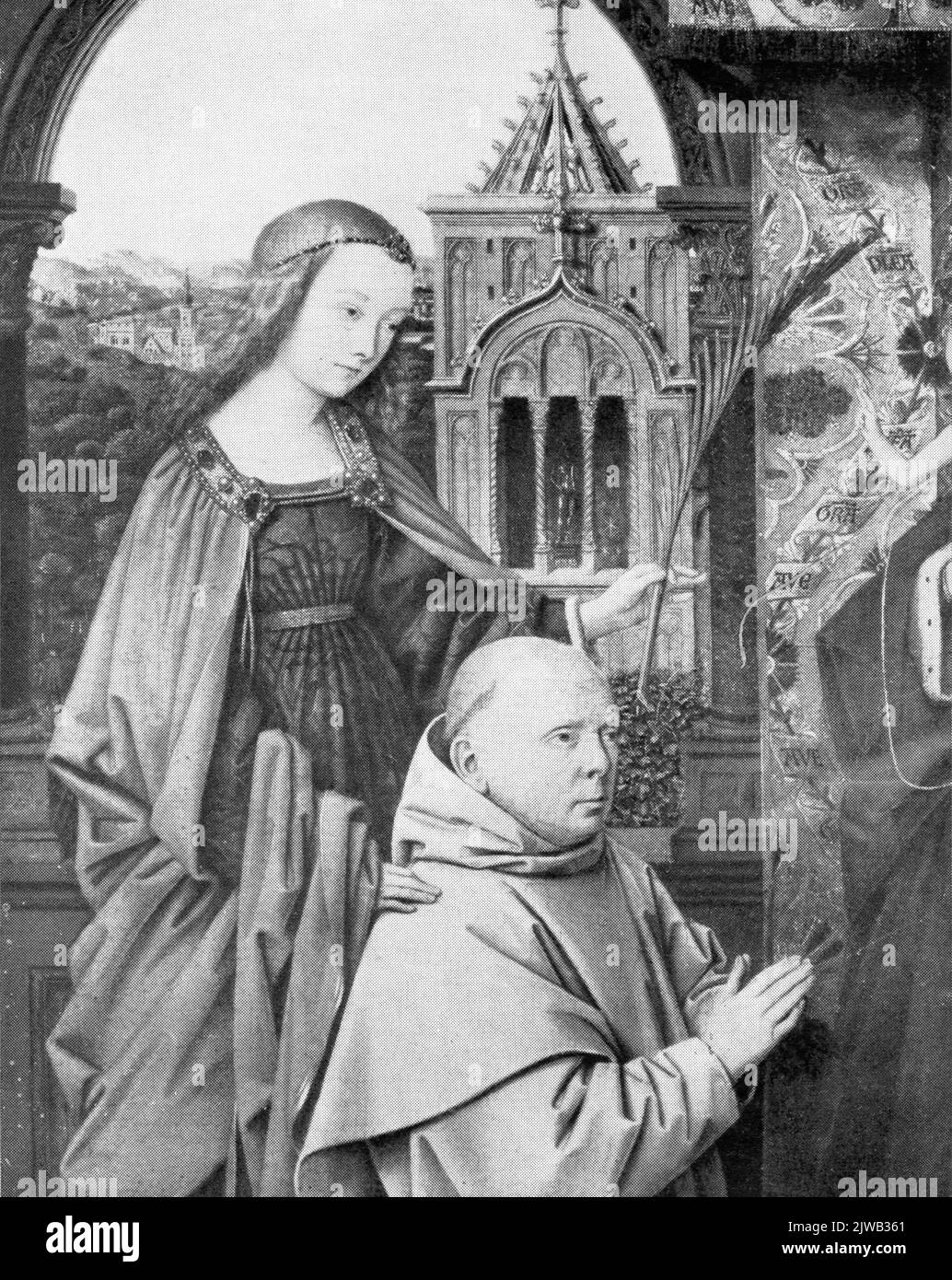 Image of the left part of a painting by Elisabeth and Barbara (left ...