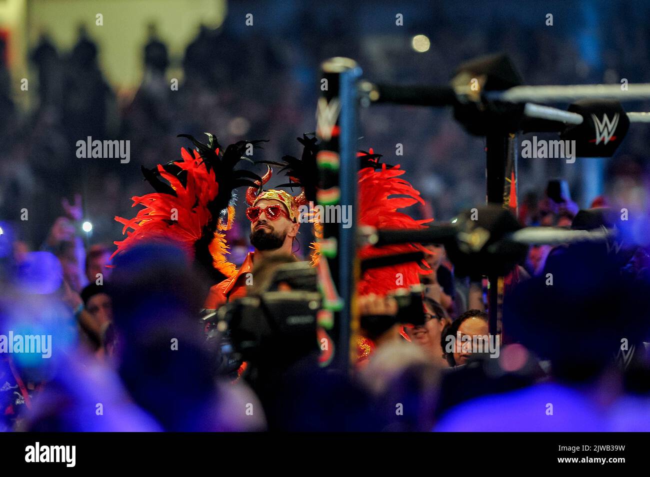 September 3, 2022: Seth 'Freakin' Rollins arrives during WWE Clash at the Castle, Cardiff 2022 ...