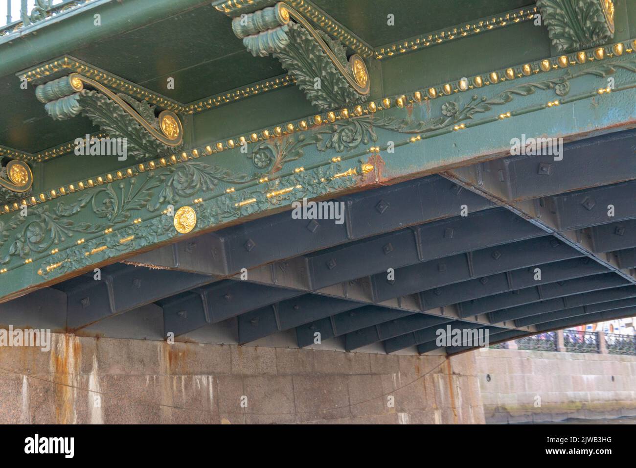 RUSSIA, PETERSBURG - AUG 20, 2022: bridge engineering transportation ...