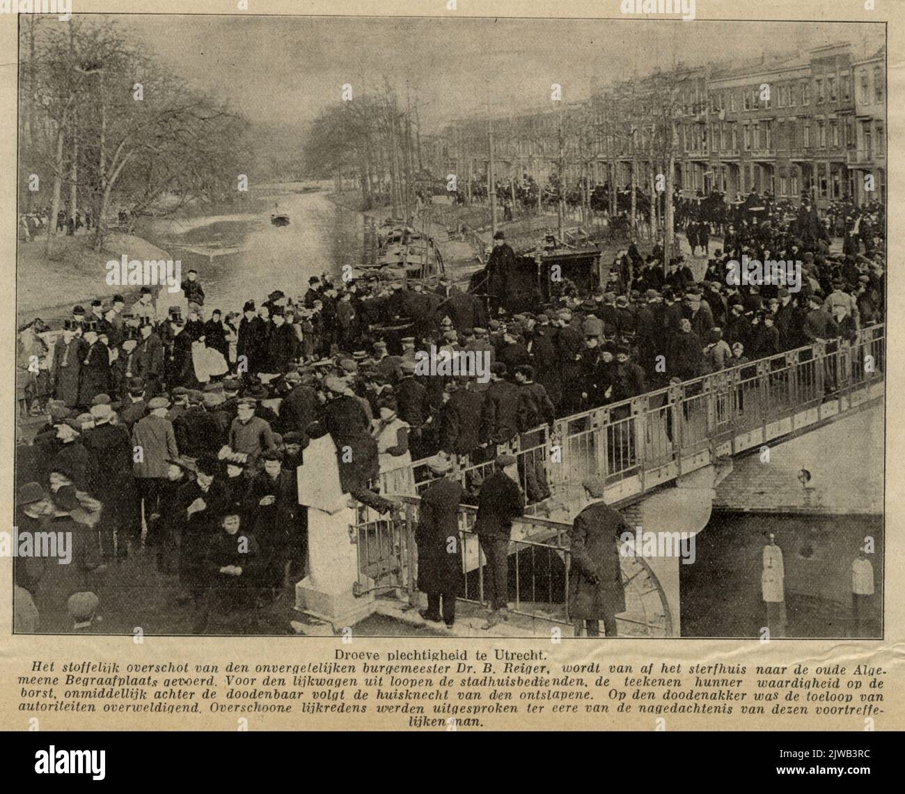 Image of the funeral procession at the funeral of Dr. B. Reiger, mayor ...