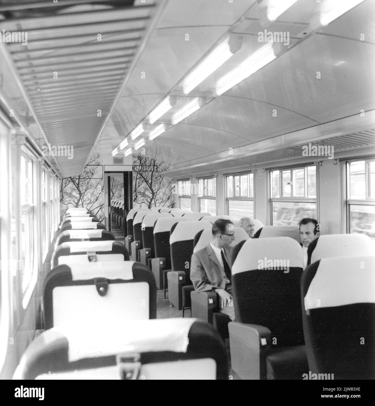 Interior of the Electric train set no. 1970 (Mat. 1954, Plan P) of the ...