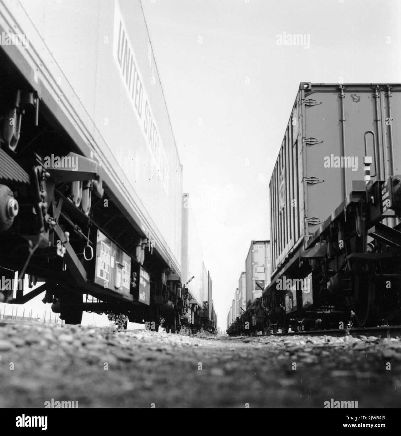 Image of some container trains in Rotterdam Stock Photo - Alamy