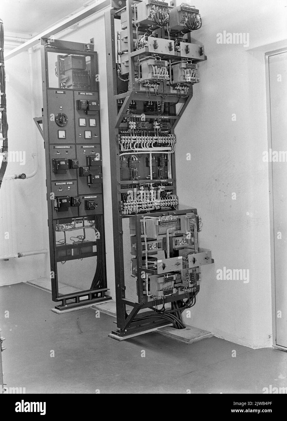 Interior of the relay and signal house of the N.S. In Blue Chapel ...