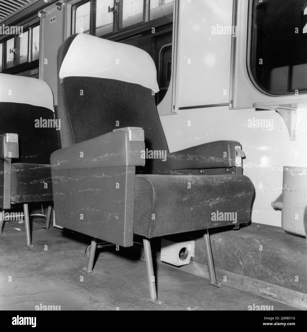 Interior of the Electric train set no. 1970 (Mat. 1954, plan P) of the ...