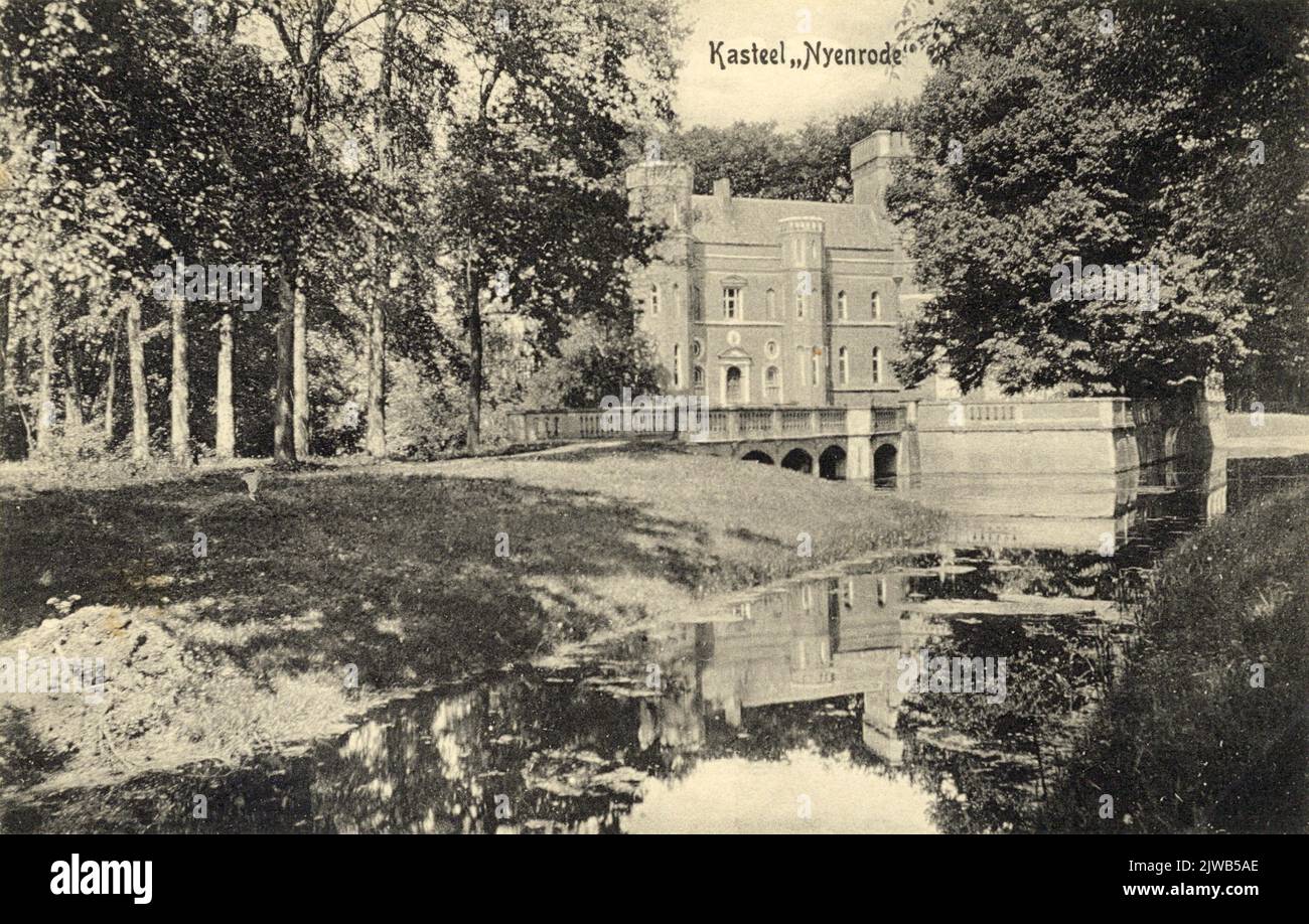 View of the front of the Nijenrode castle in Breukelen from the south ...