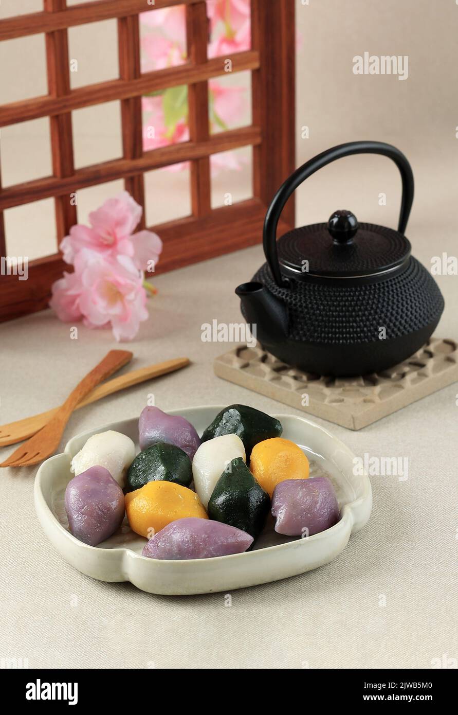 Traditional Chuseok Day Food, Korean Half Moon Shaped Rice Cake or ...