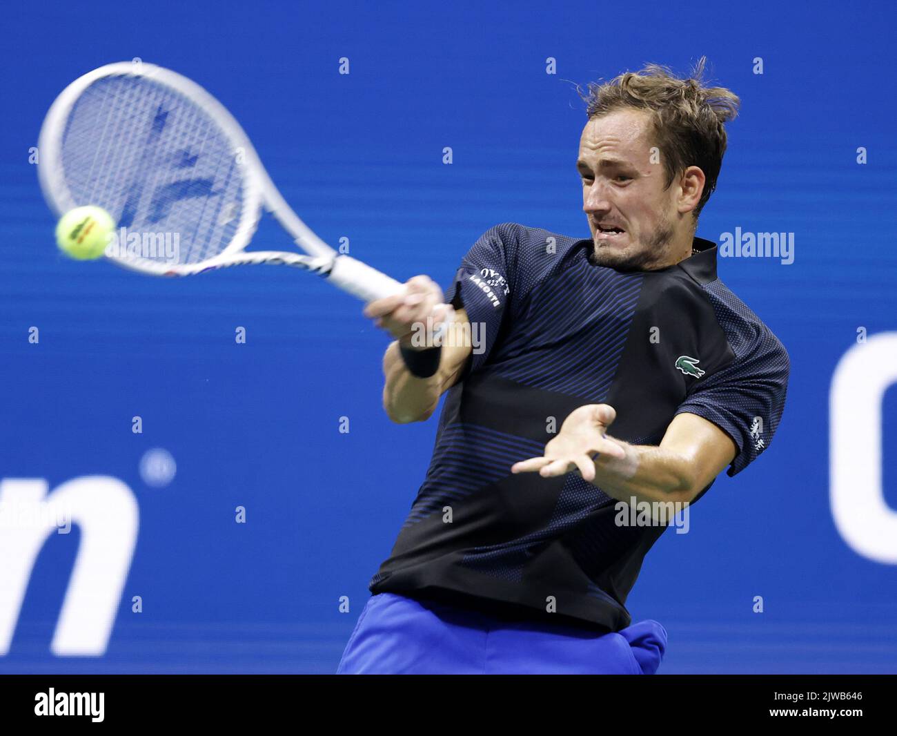 Flushing Meadow, United Stated. 04th Sep, 2022. Daniil Medvedev of Russia returns a ball to Nick ...