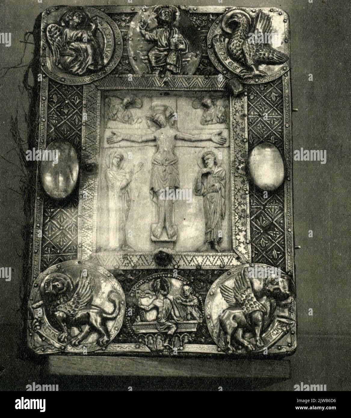 Image of an ivory book binding from the year 1000 at the exhibition of ...