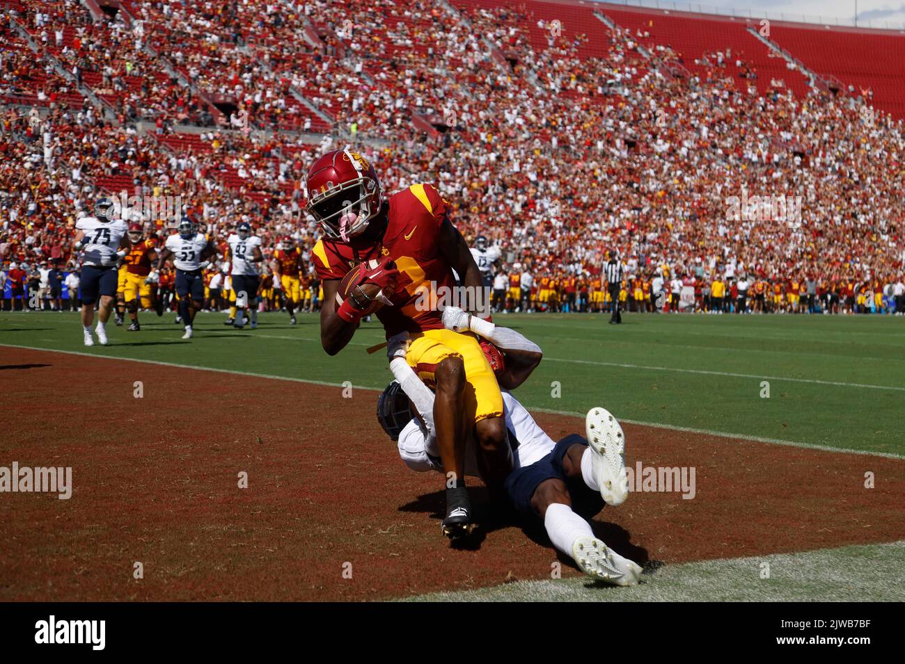 September 03, 2022 USC Trojans wide receiver Jordan Addison #3 scores a ...