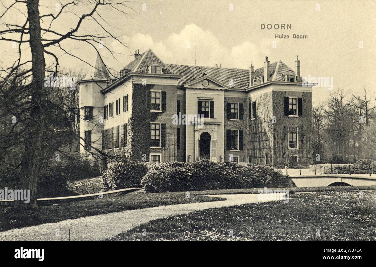 View of the left and front of the Doorn house in Doorn from the ...
