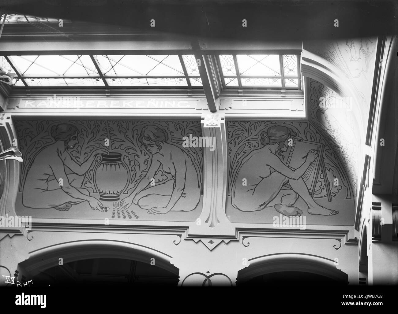 Interior of the office of the Life Insurance Company De Utrecht ...
