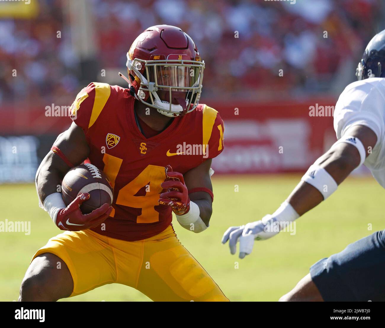 September 03, 2022 USC Trojans running back Raleek Brown #14 carries ...