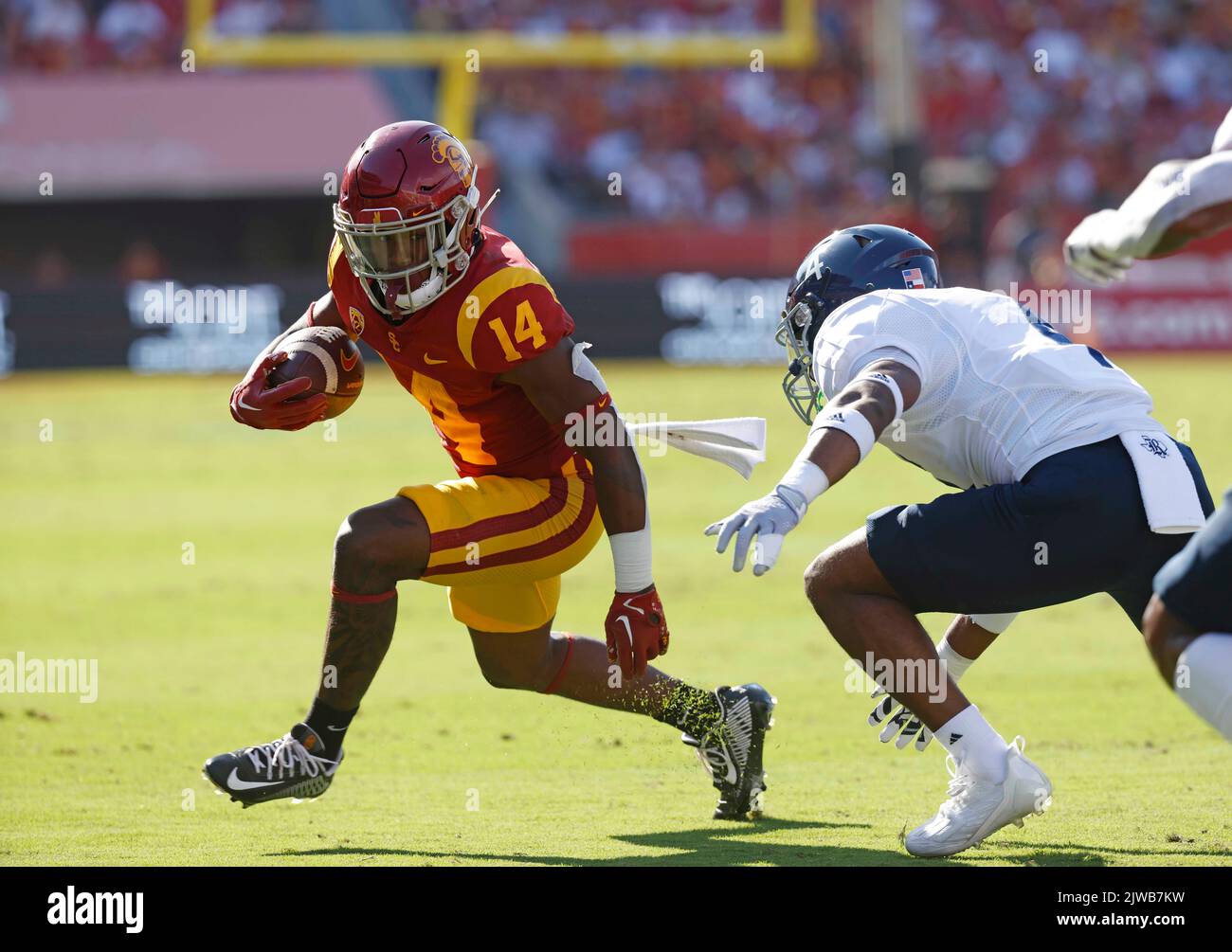 September 03, 2022 USC Trojans running back Raleek Brown #14 carries ...