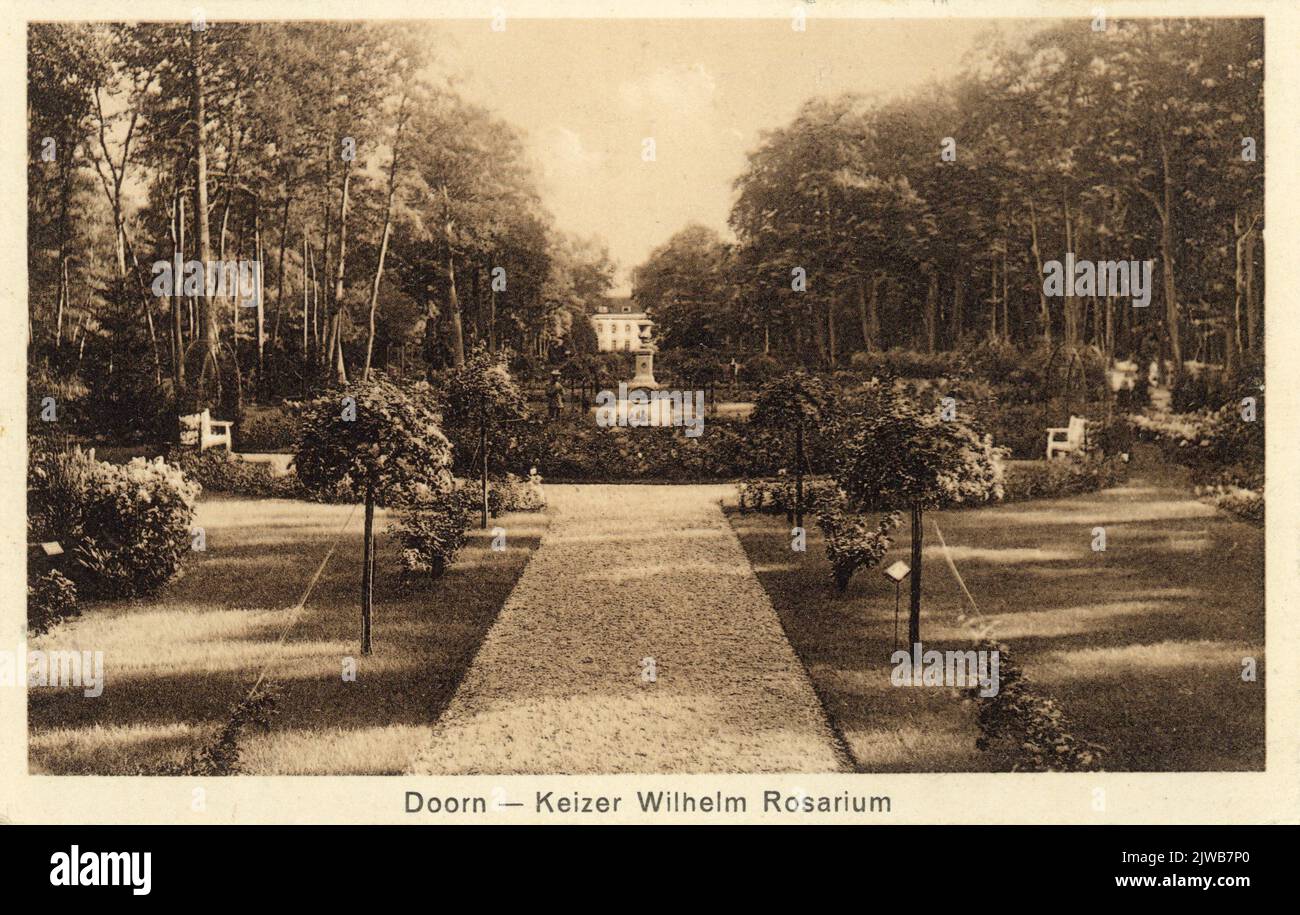 View of the Kaiser Wilhelm Rosarium in the park of the Doorn house in ...