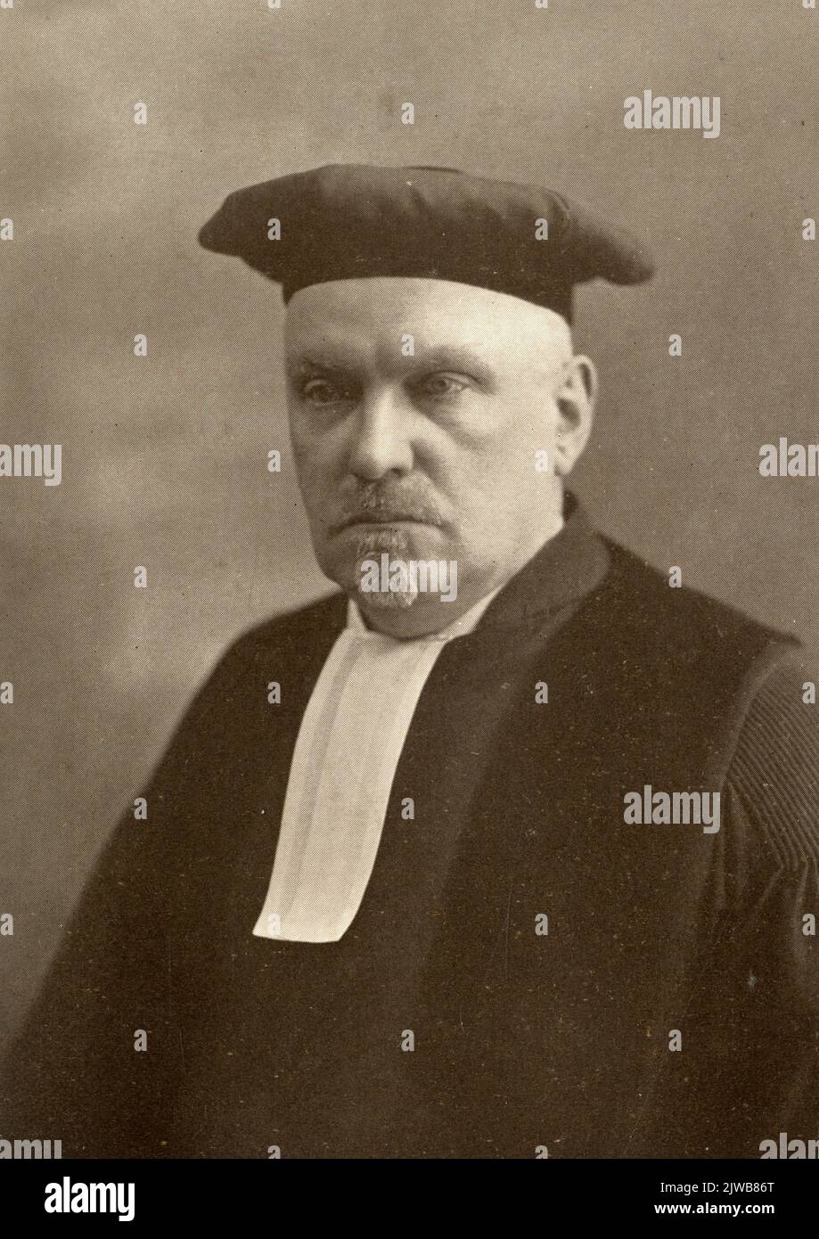 Portrait of Rev. J.C. Rullmann, born 1876, pastor at the Reformed ...