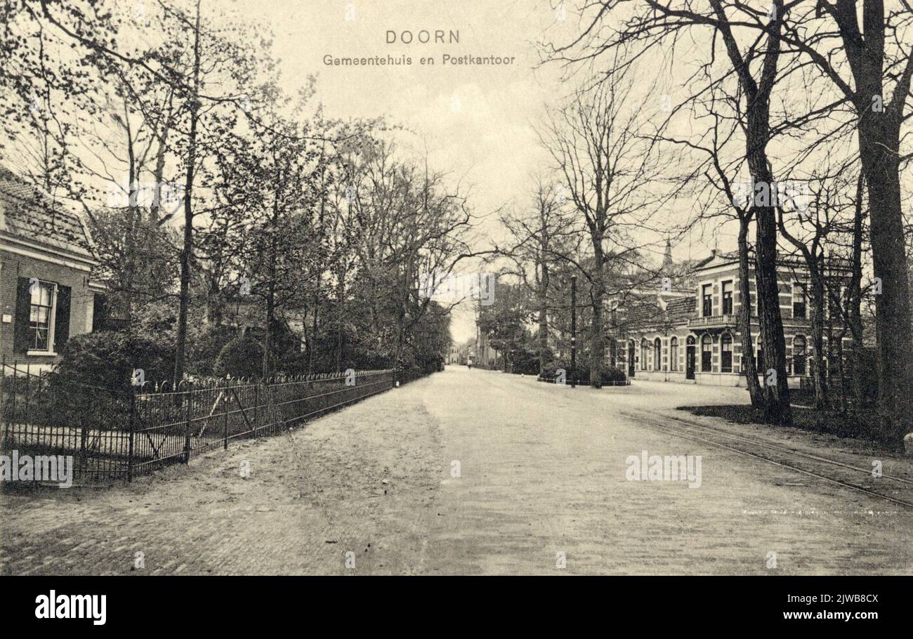 Face in the Dorpsstraat in Doorn from the west, with the front and ...