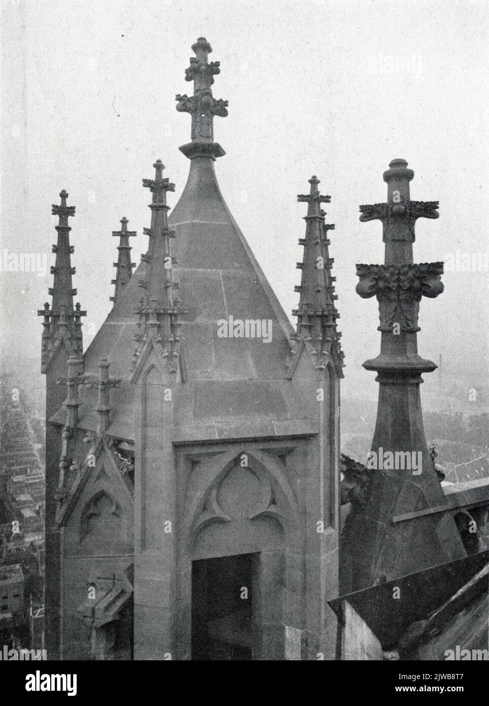 Image of the crown, crowned crown (helmet) of the stair tower of the ...