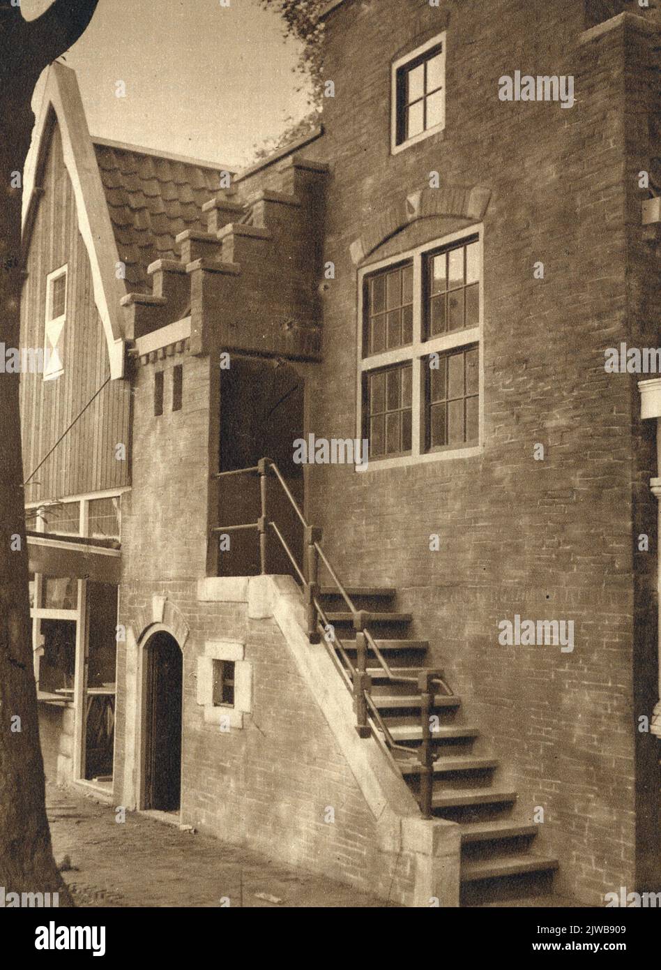 Image of a house in Old-Dutch style, on the party grounds on the ...