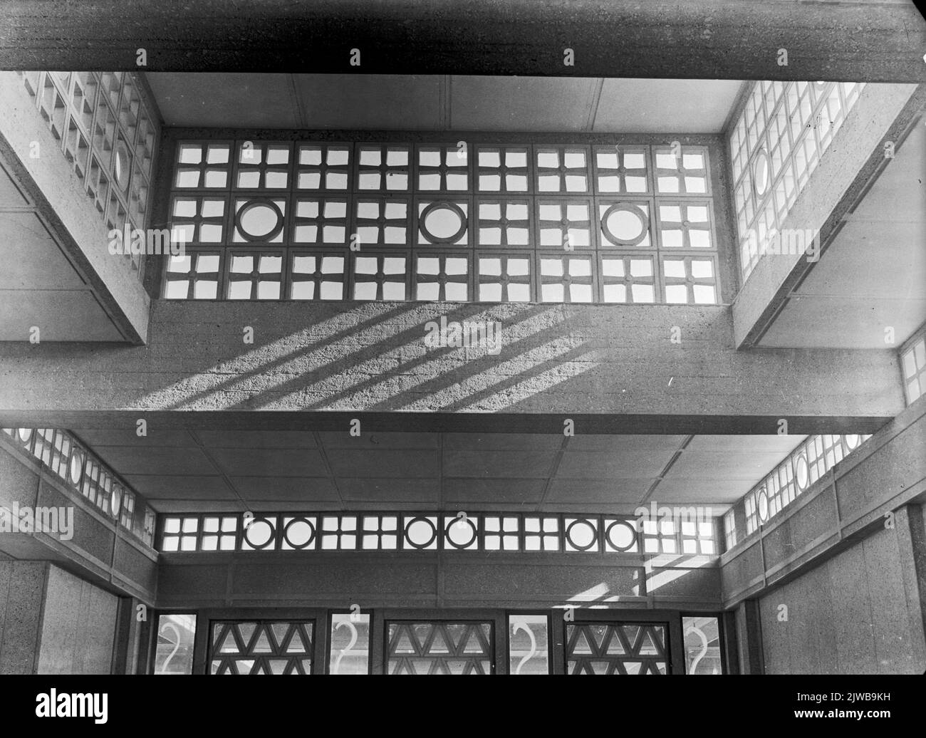 Interior of the N.S. station Enschede in Enschede under construction ...